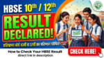 HBSE 10th/12th Result Available-Declared